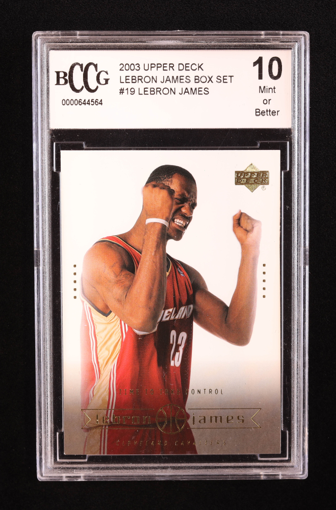 LeBron James 2003 Upper Deck LeBron James Box Set #19 Time to Take Control RC (BCCG 10 ...