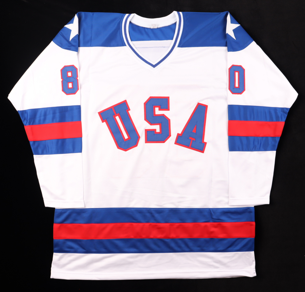 1980 Team USA "Miracle on Ice" Jersey Signed by (19) with Mike Eruzione ...