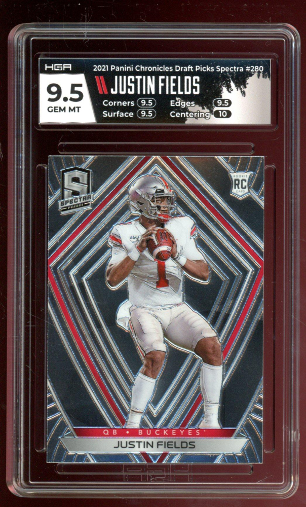 Justin Fields 2021 Panini Chronicles Draft Picks Spectra #280 (HGA 9.5 ...
