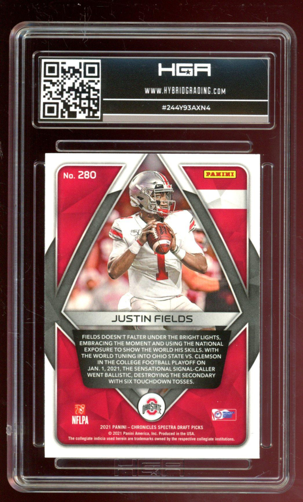 Justin Fields 2021 Panini Chronicles Draft Picks Spectra #280 (HGA 9.5 ...