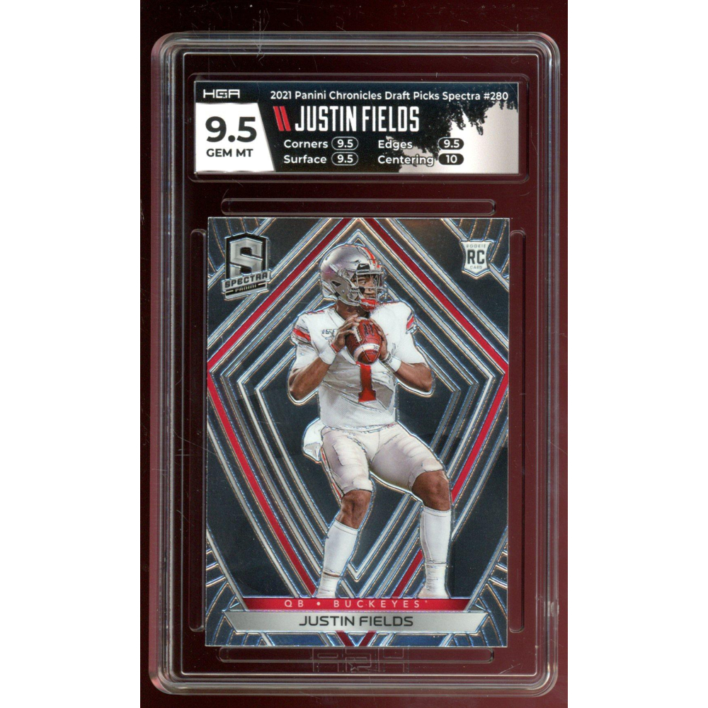 Justin Fields 2021 Panini Chronicles Draft Picks Spectra #280 (HGA 9.5 ...