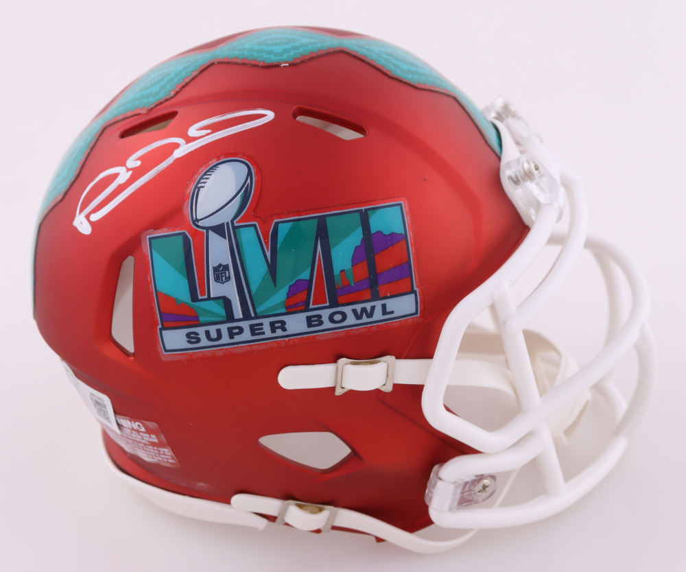 Patrick Mahomes Signed Chiefs / Super Bowl LVII Logo Speed Mini Helmet ...