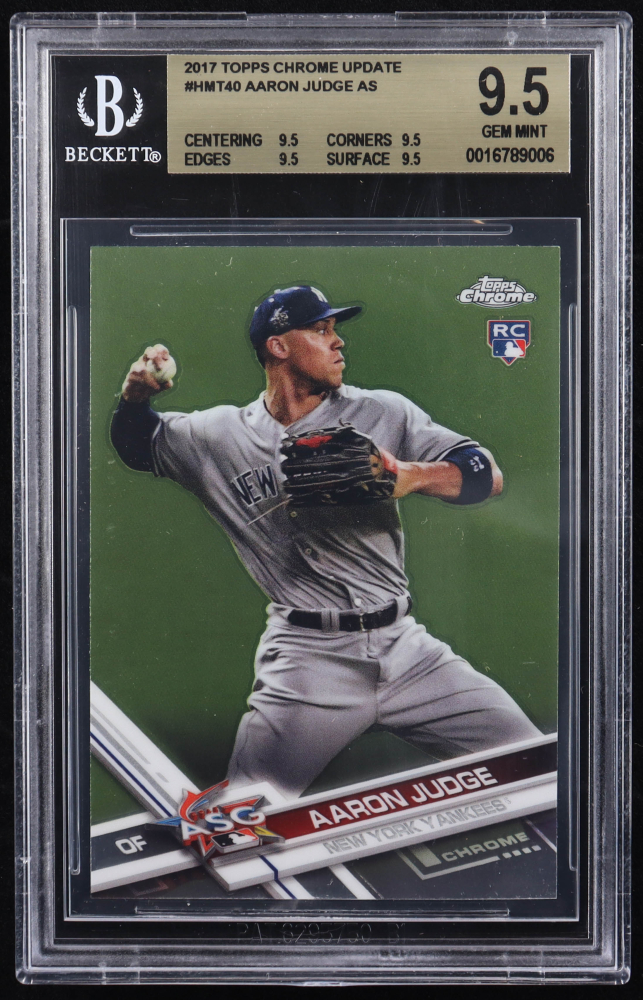 Aaron Judge 2017 Topps Chrome Update #HMT40 AS RC (BGS 9.5) | Pristine ...