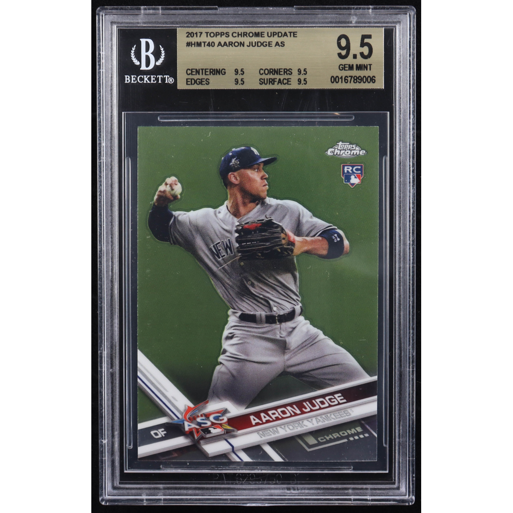 Aaron Judge 2017 Topps Chrome Update #HMT40 AS RC (BGS 9.5) | Pristine ...