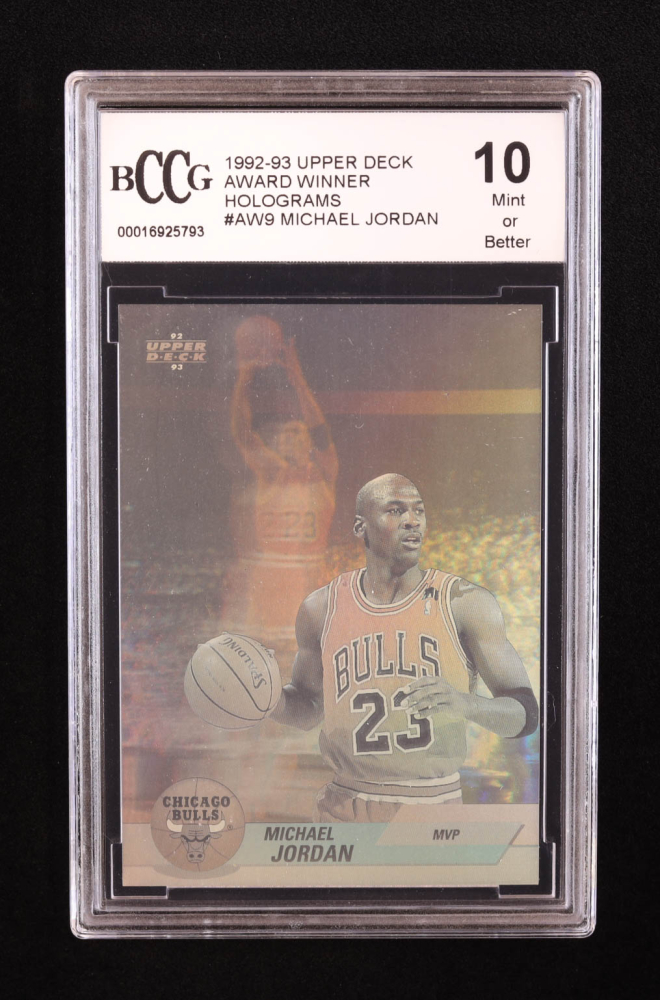 Michael Jordan 1992-93 Upper Deck Award Winner Holograms #AW9 Most ...