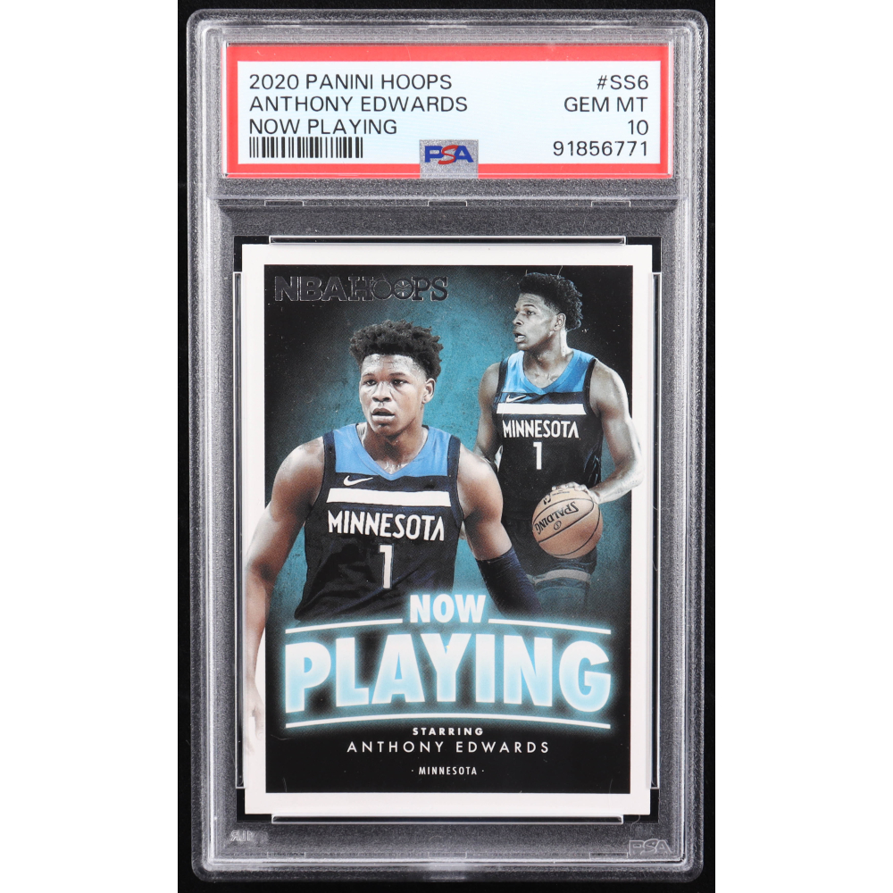 Anthony Edwards 2020-21 Hoops Now Playing #6 RC (PSA 10) | Pristine Auction