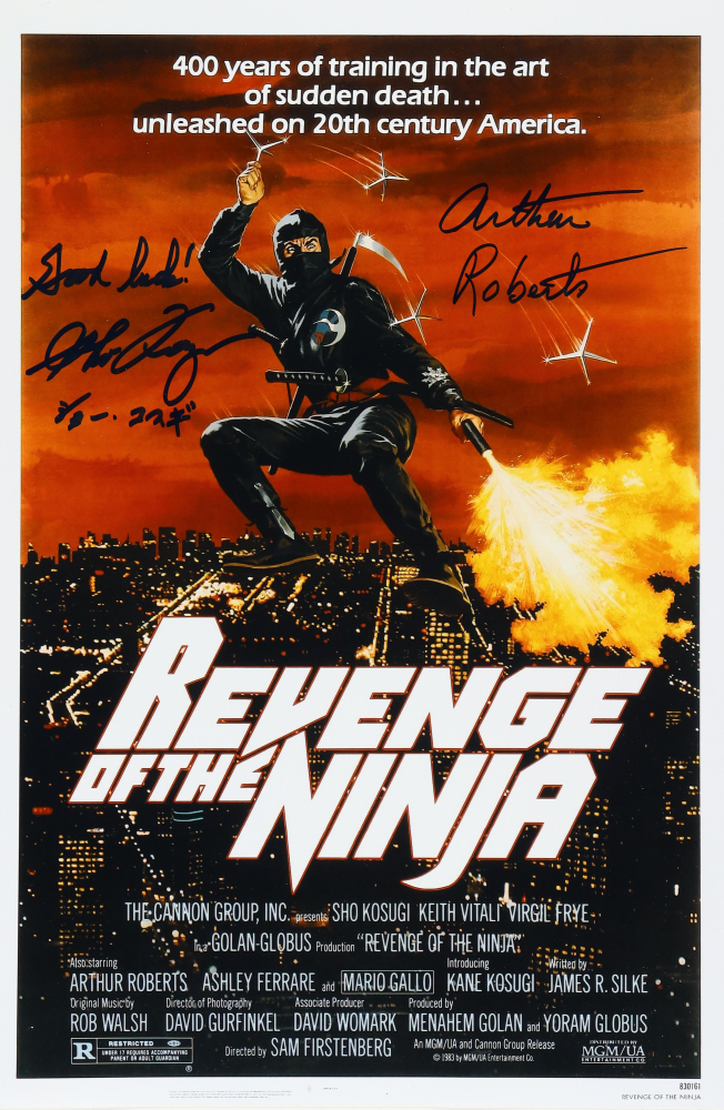 Arthur Roberts & Sho Kosugi Signed "Revenge Of The Ninja" 12x18 Photo ...