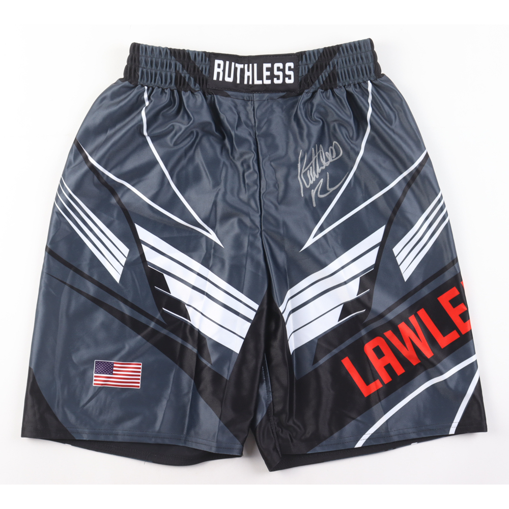 Robbie Lawler Signed Custom Fight Shorts Inscribed "Ruthless" (Beckett ...
