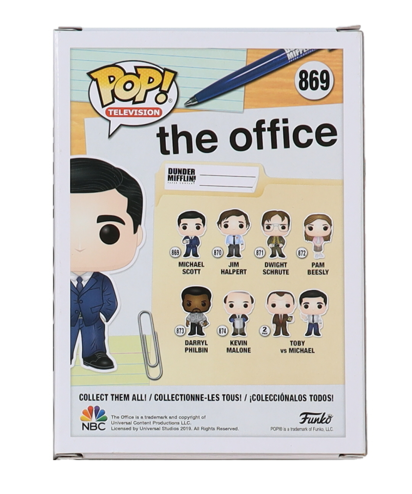 Steve Carell Signed "The Office" #869 Michael Scott Funko Pop! Vinyl ...