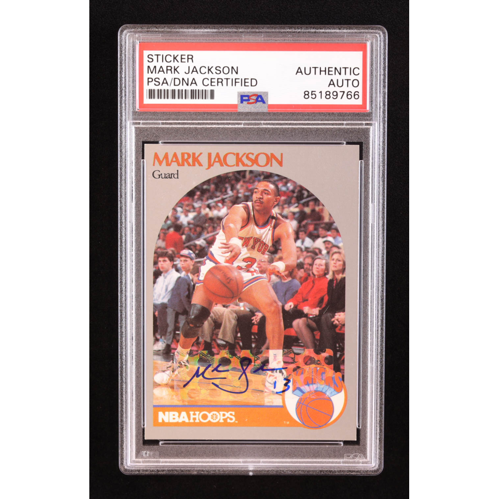 Mark Jackson Signed 1990-91 Hoops #205 / Lyle and Erik Menendez In Background (PSA) | Pristine ...