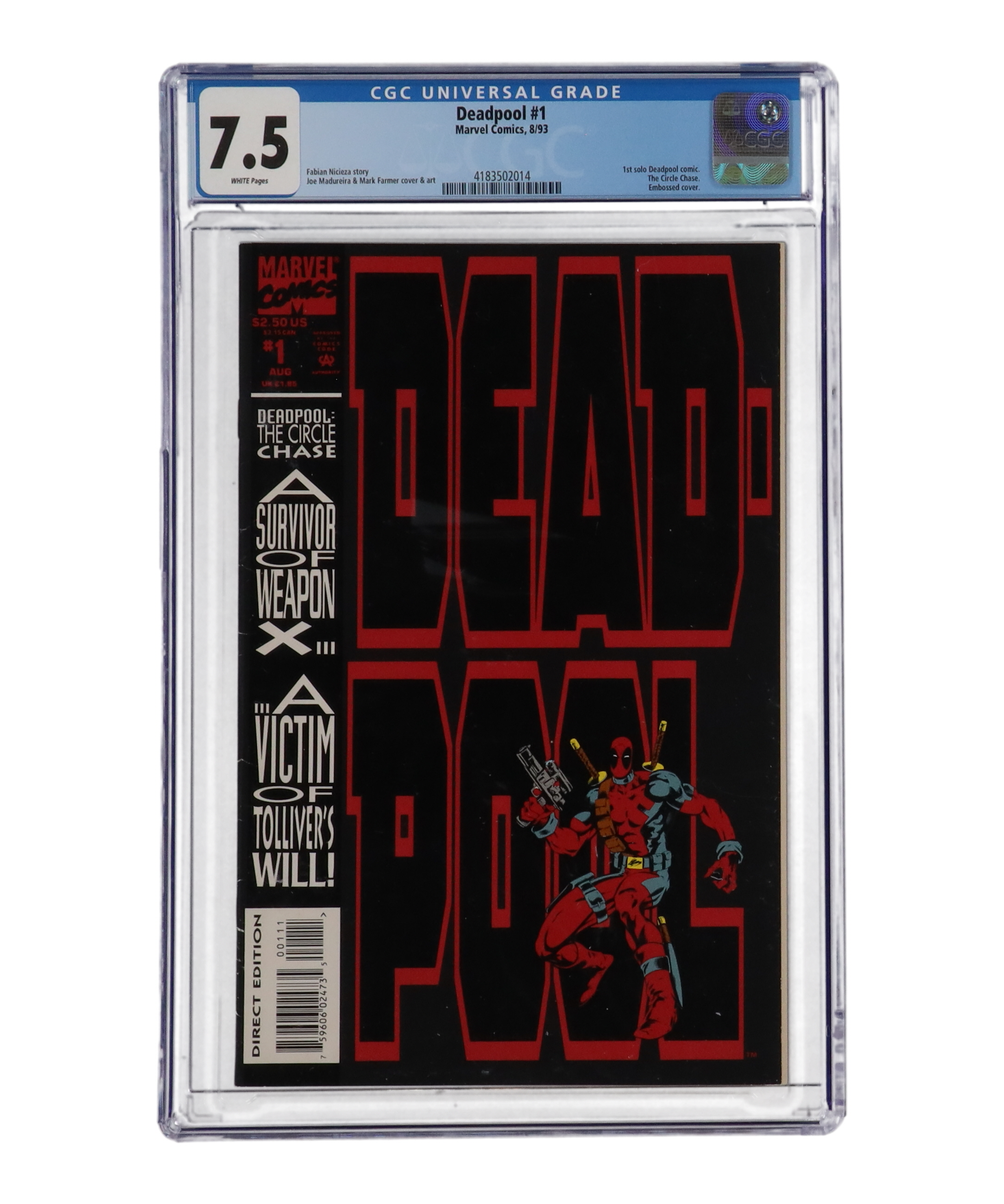 1993 "Deadpool" Issue #1 Marvel Comic Book (CGC 7.5) | Pristine Auction