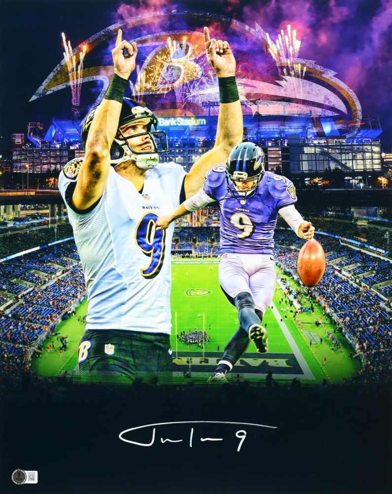 Justin Tucker Signed Ravens 16x20 Photo (Beckett) | Pristine Auction