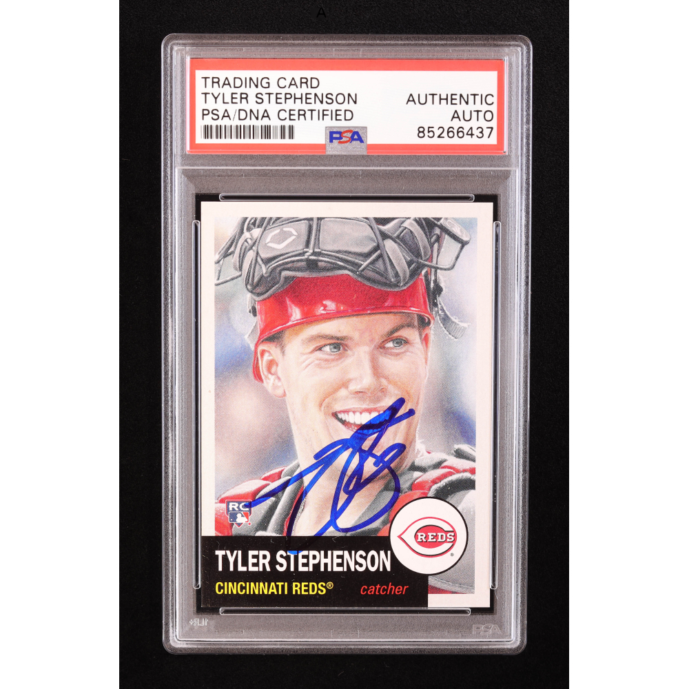 Tyler Stephenson Signed 2021 Topps Living #467 RC (PSA) | Pristine Auction