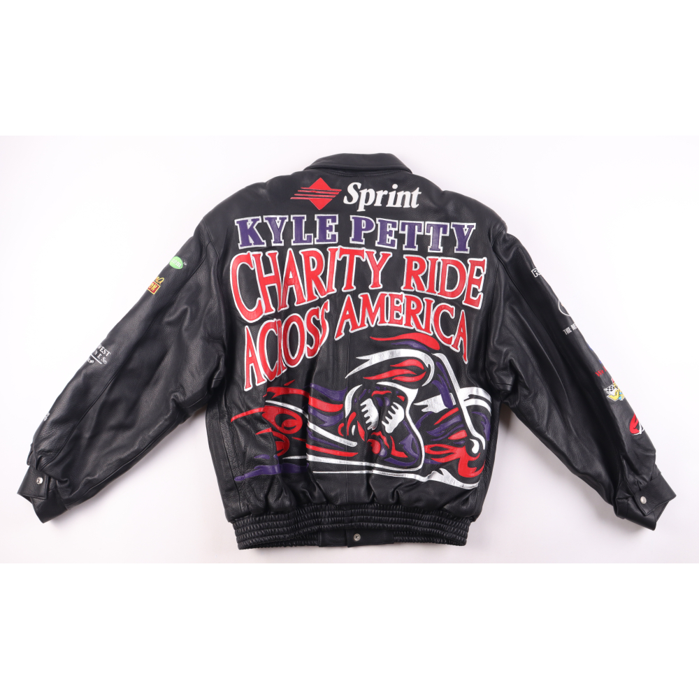 Richard Petty Owned & Worn 2001 Kyle Petty Charity Ride Leather Jacket ...