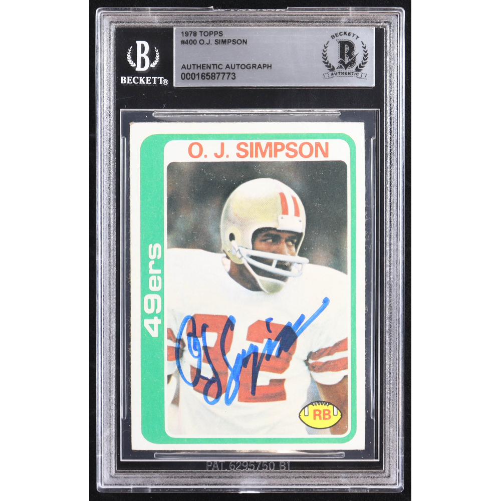 O.J. Simpson Signed 1978 Topps #400 (BGS) | Pristine Auction