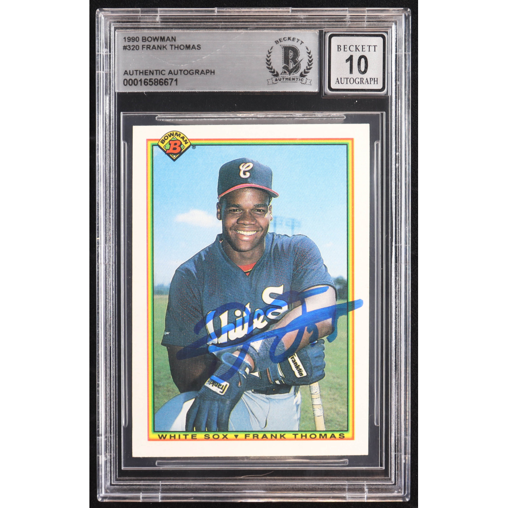 Frank Thomas Signed 1990 Bowman #320 Rc (bgs | Auto 10) | Pristine Auction