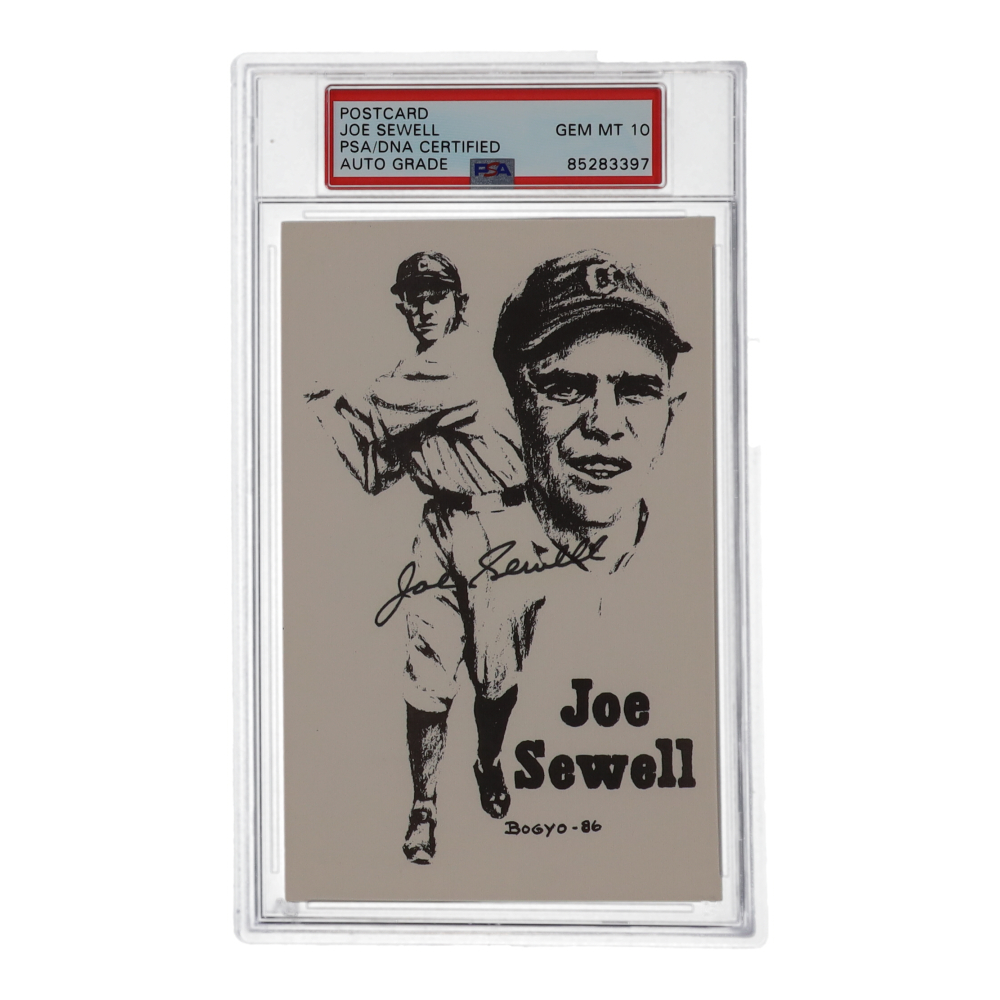 Joe Sewell Signed Art Print Postcard (PSA | Auto Grade 10) | Pristine ...