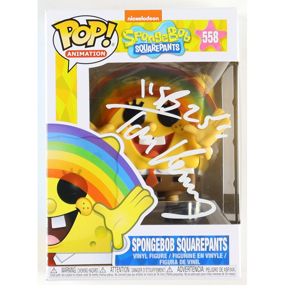 Tom Kenny Signed "Spongebob Squarepants" #558 Funko Pop! Inscribed "SB ...