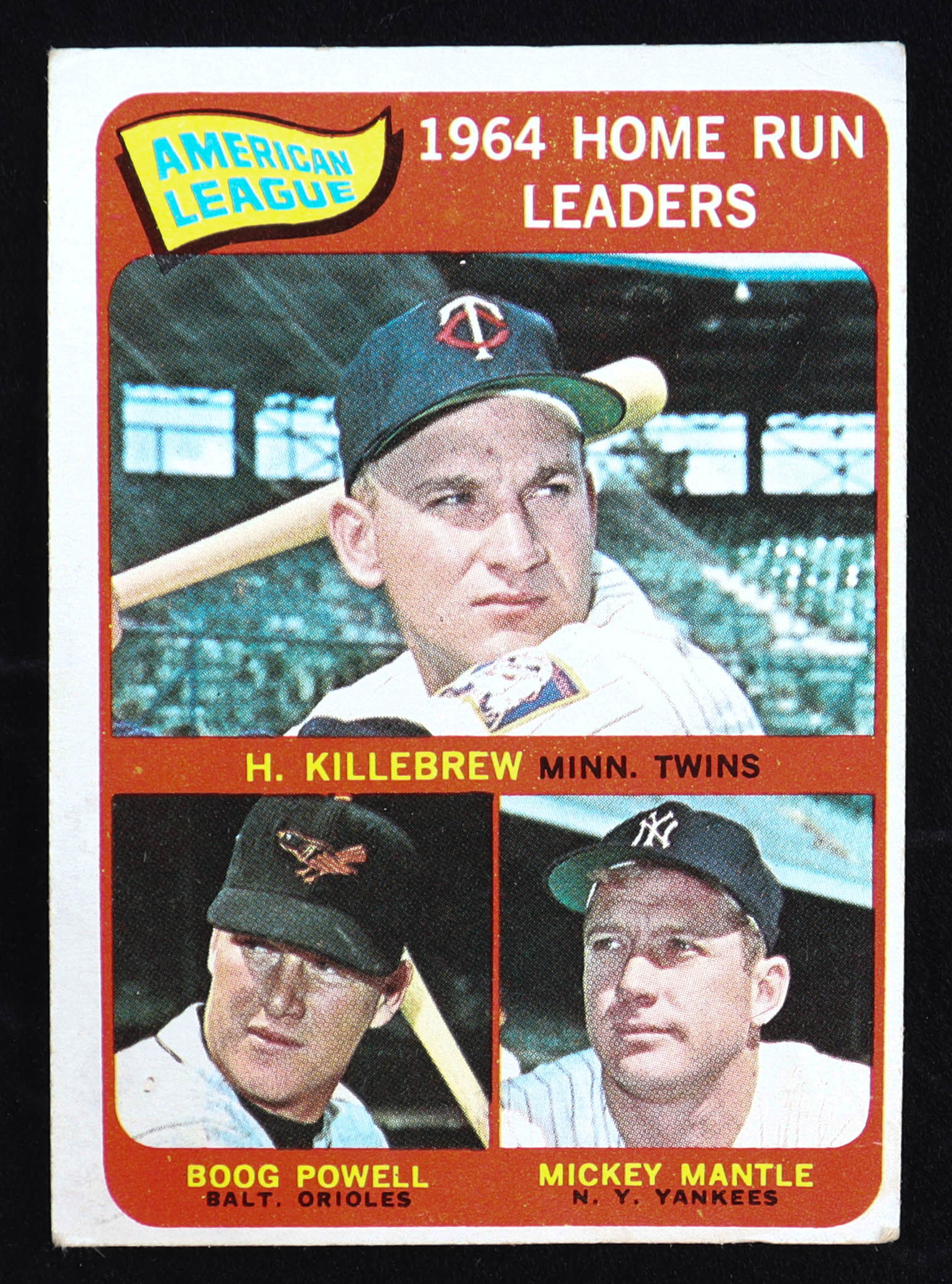 Harmon Killebrew / Mickey Mantle / Boog Powell 1965 Topps #3 AL Home ...