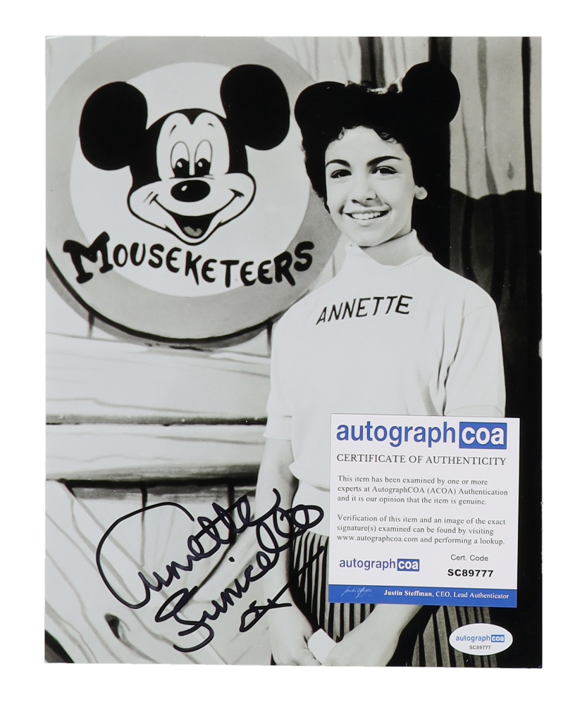 Annette Funicello Signed 8x10 Photo (ACOA) | Pristine Auction