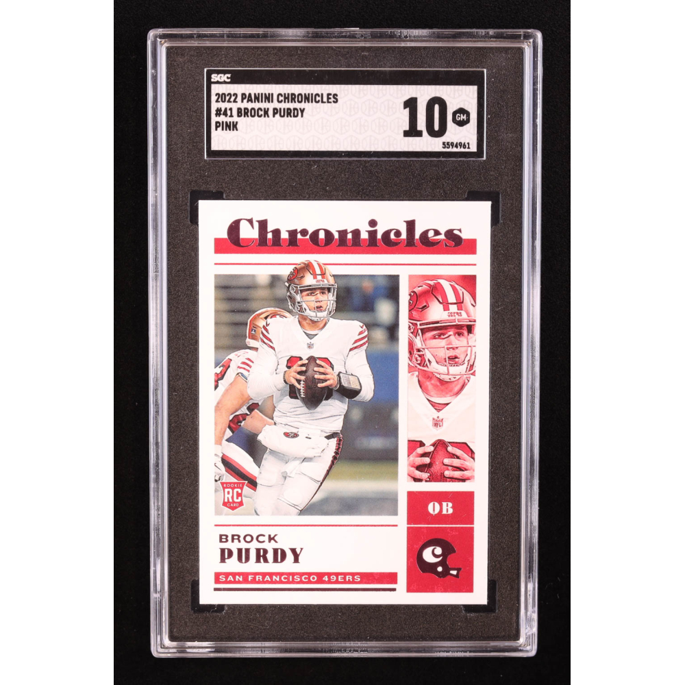 Brock Purdy 2022 Panini Chronicles Pink #41 RC (SGC 10) | Pristine Auction