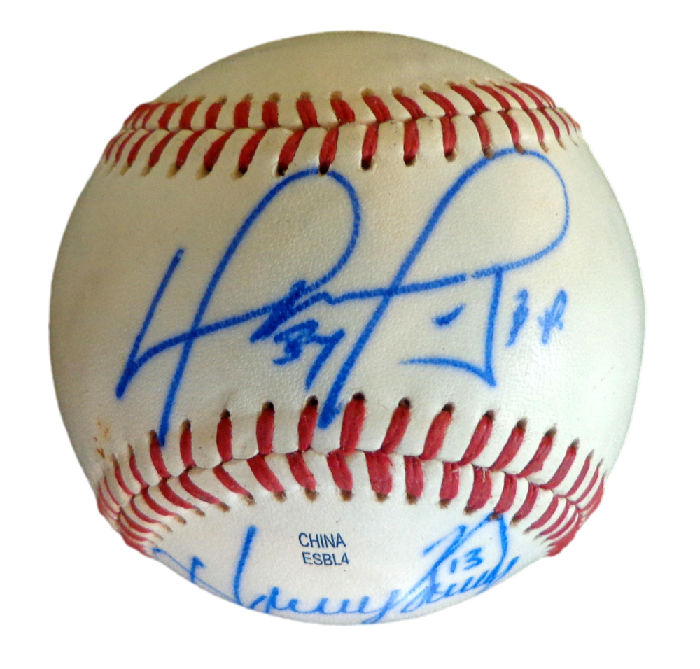 David Ortiz & Manny Ramirez Signed Minor League Baseball (JSA ...