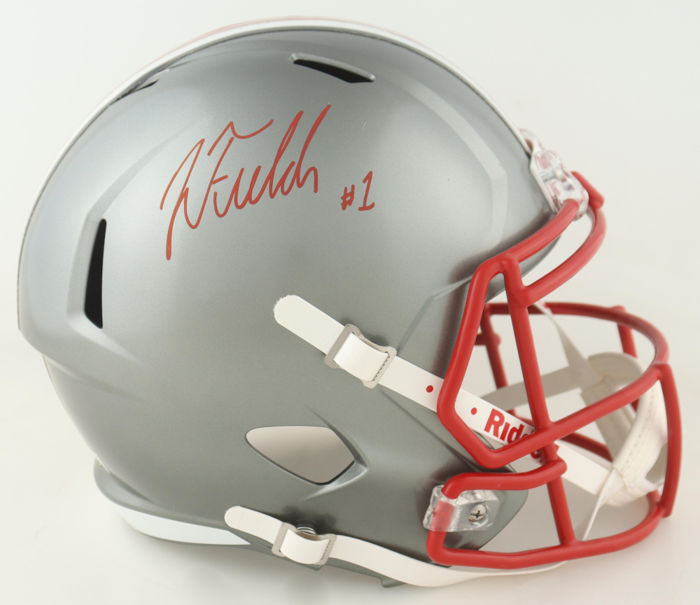 Justin Fields Signed Ohio State Buckeyes Full-Size Speed Helmet ...