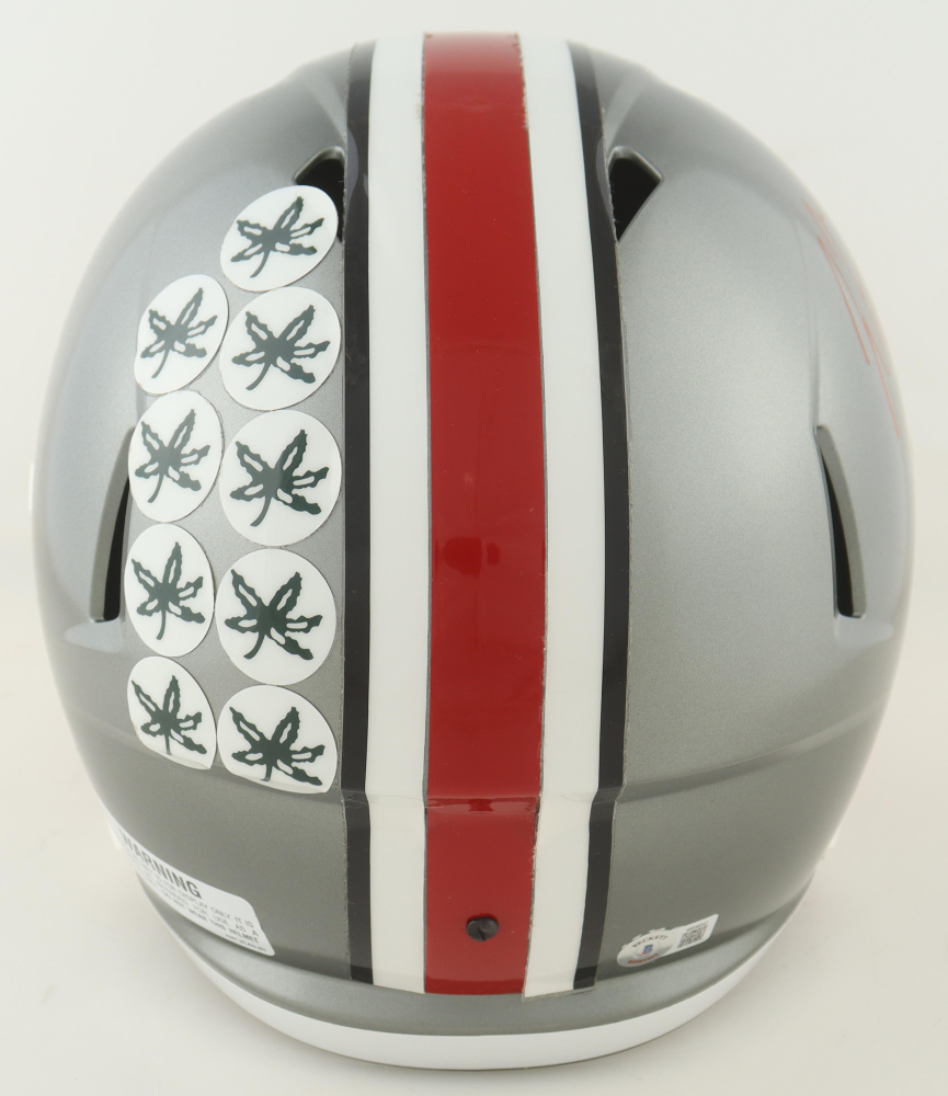 Justin Fields Signed Ohio State Buckeyes Full-Size Speed Helmet ...