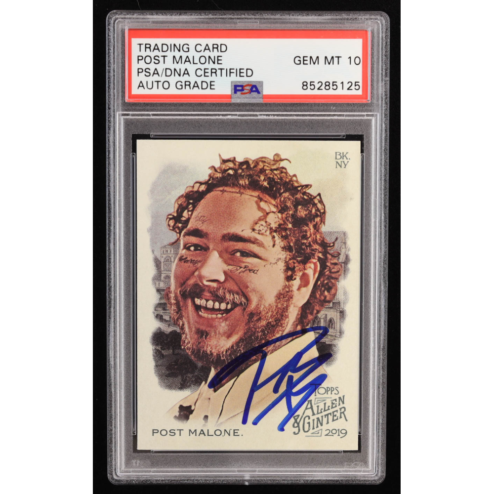 Post Malone Signed 2019 Topps Allen and Ginter #176 (PSA | Autograph ...