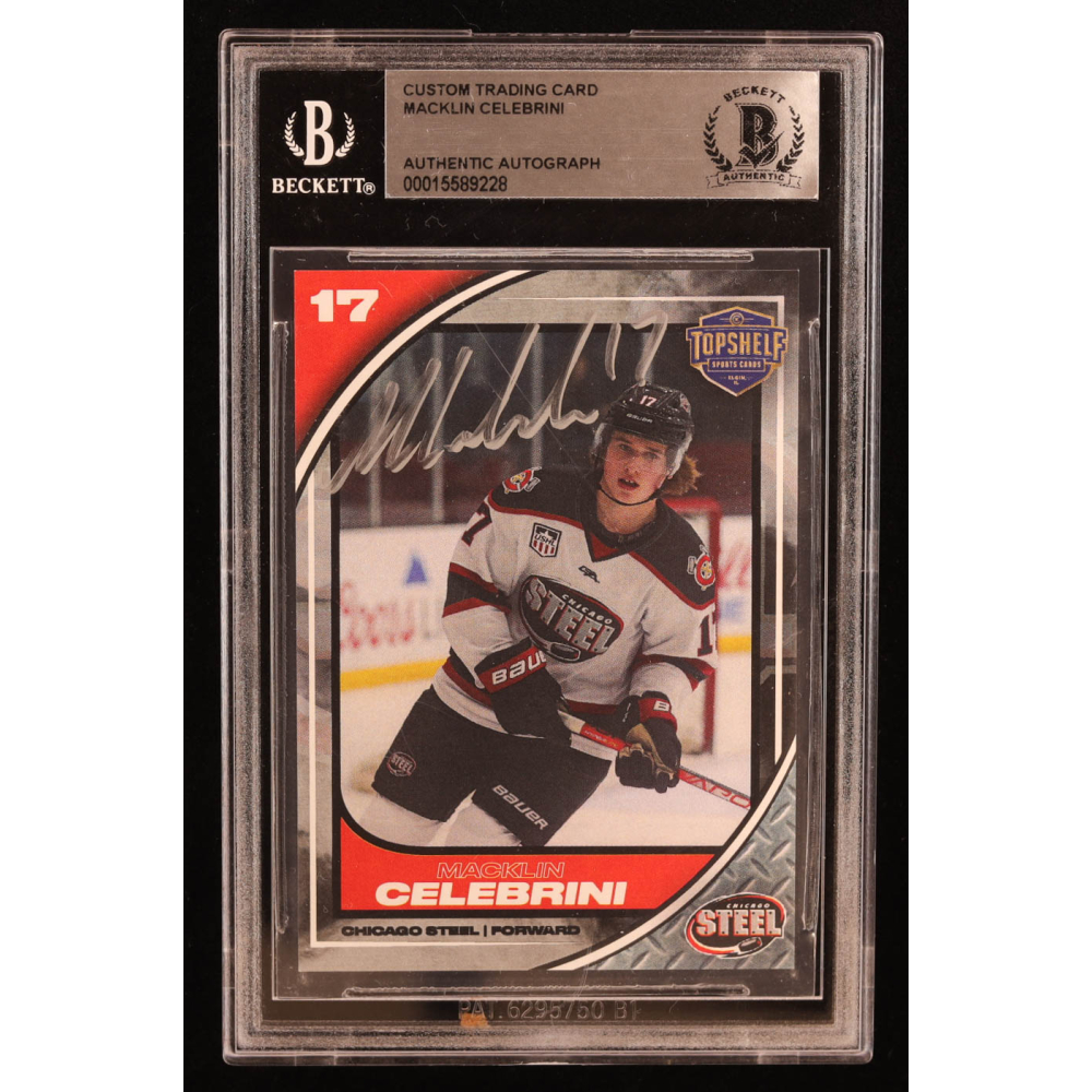 Macklin Celebrini Signed Custom Trading Card (BGS) | Pristine Auction