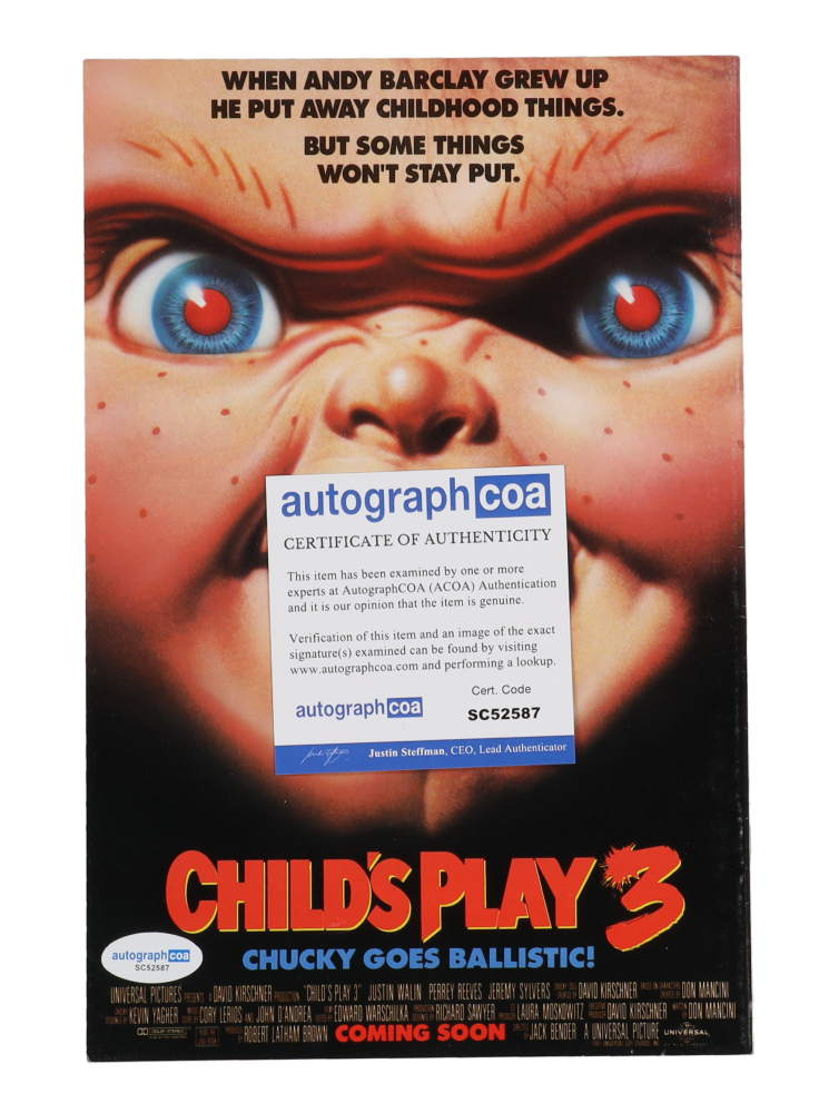 Ed Gale Signed 1991 "Child's Play" Issue #3 Innovation Comic Book ...