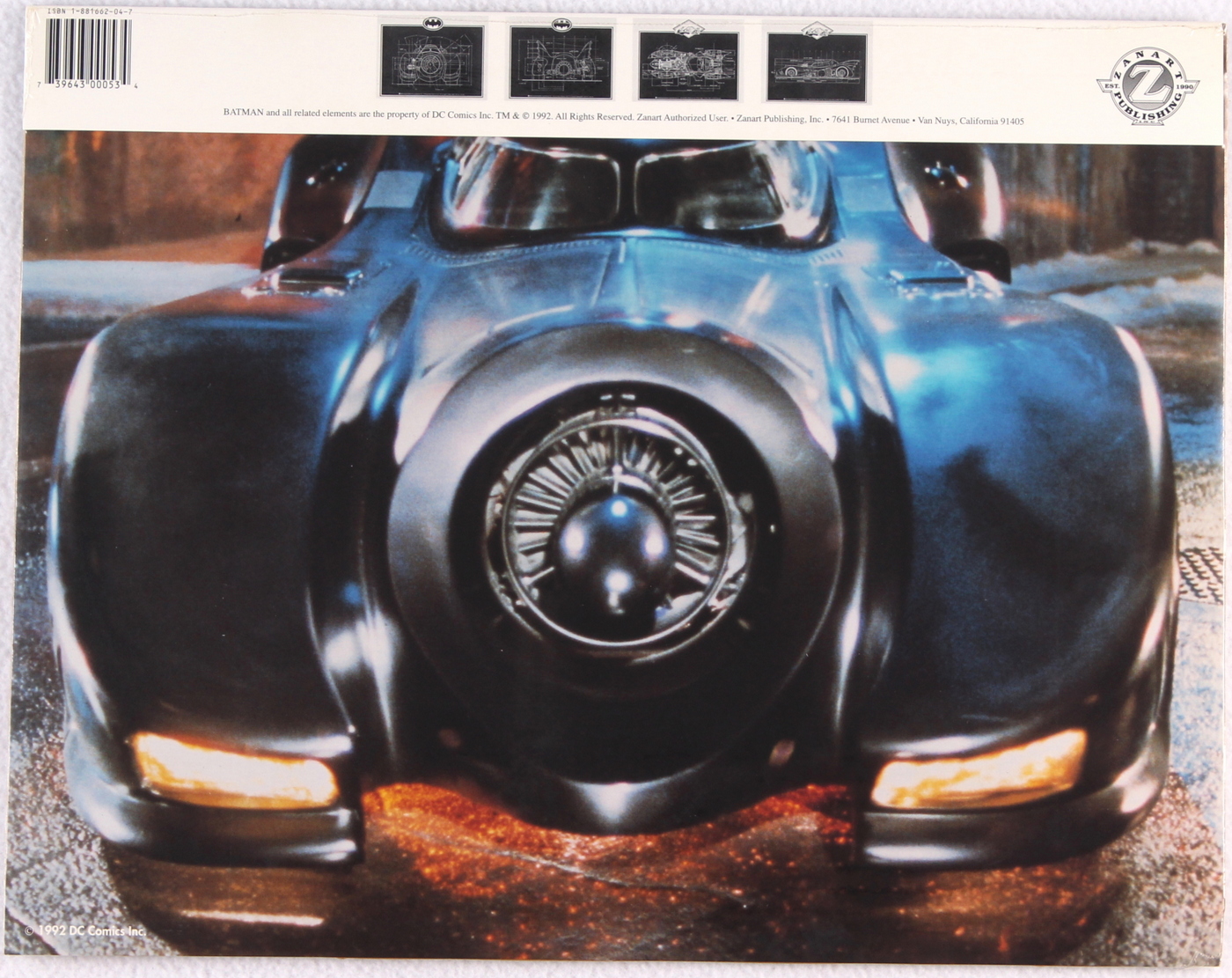 Collection of (4) Batman Batmobile 1992 LE 11x14 Blueprints from ...
