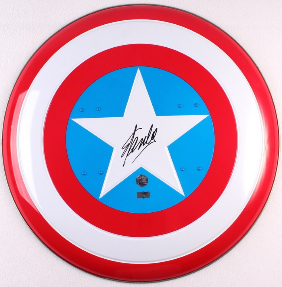 Stan Lee Signed "Captain America" Marvel Authentic Full-Size Metal ...