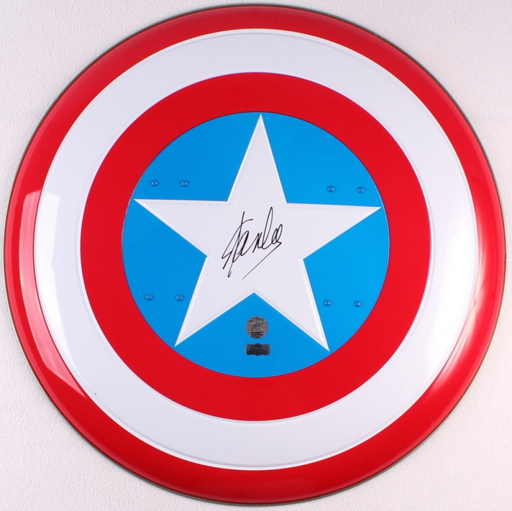 Stan Lee Signed "Captain America" Marvel Authentic Full-Size Metal ...