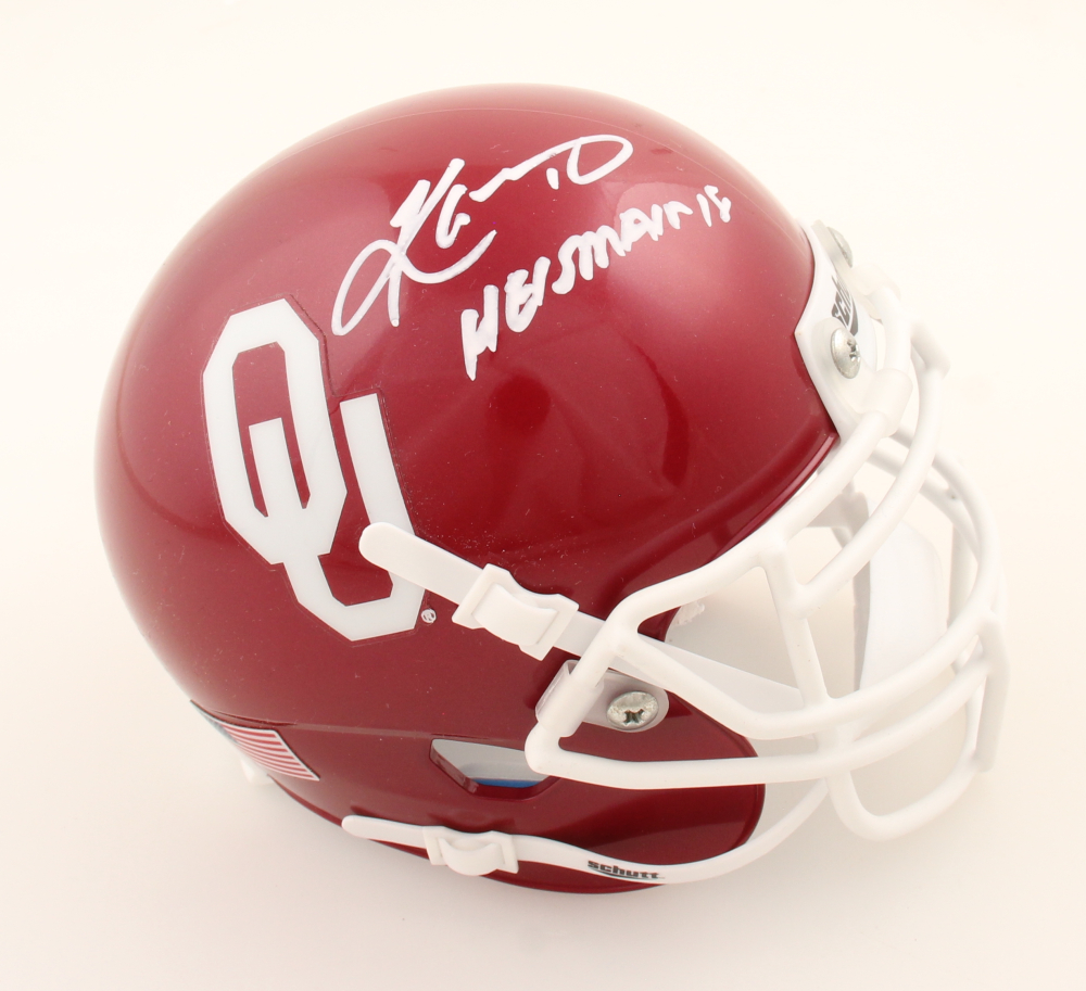 Kyler Murray Signed Oklahoma Sooners Mini Helmet Inscribed "Heisman 18 ...