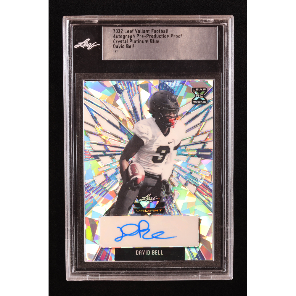 David Bell 2022 Leaf Valiant Football Autograph Pre-Production Proof ...