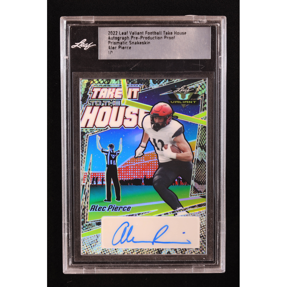 Alec Pierce 2022 Leaf Valiant Football Take It To The House Autograph ...
