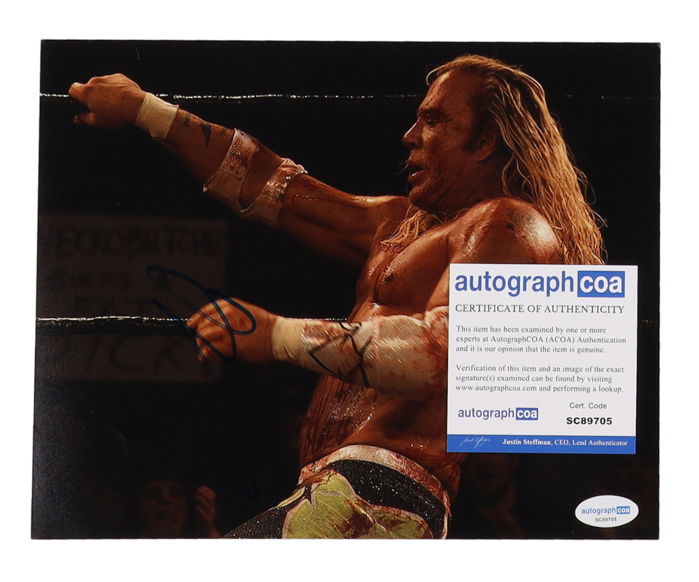 Mickey Rourke Signed "The Wrestler" 8x10 Photo (ACOA) | Pristine Auction