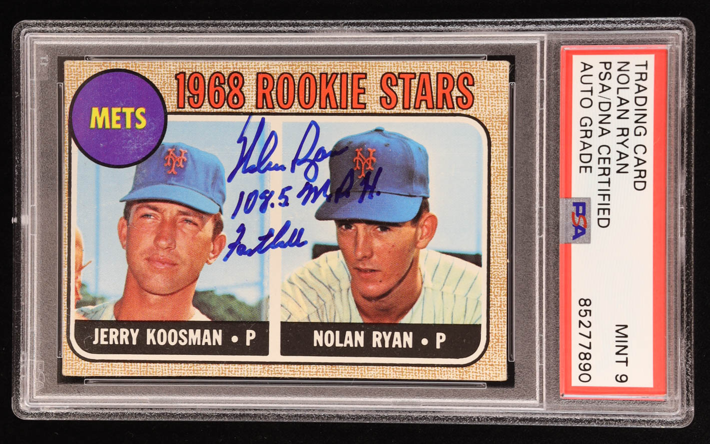 Nolan Ryan Signed 1968 Topps #177 Rookie Stars RC with Multiple Career ...