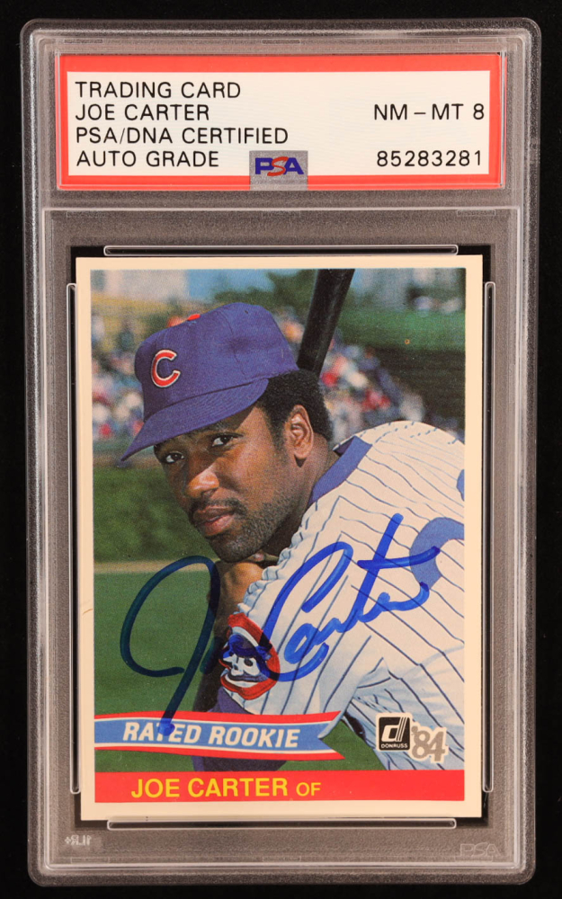 Joe Carter Signed 1984 Donruss #41 RR RC (PSA | Auto Grade 8 ...