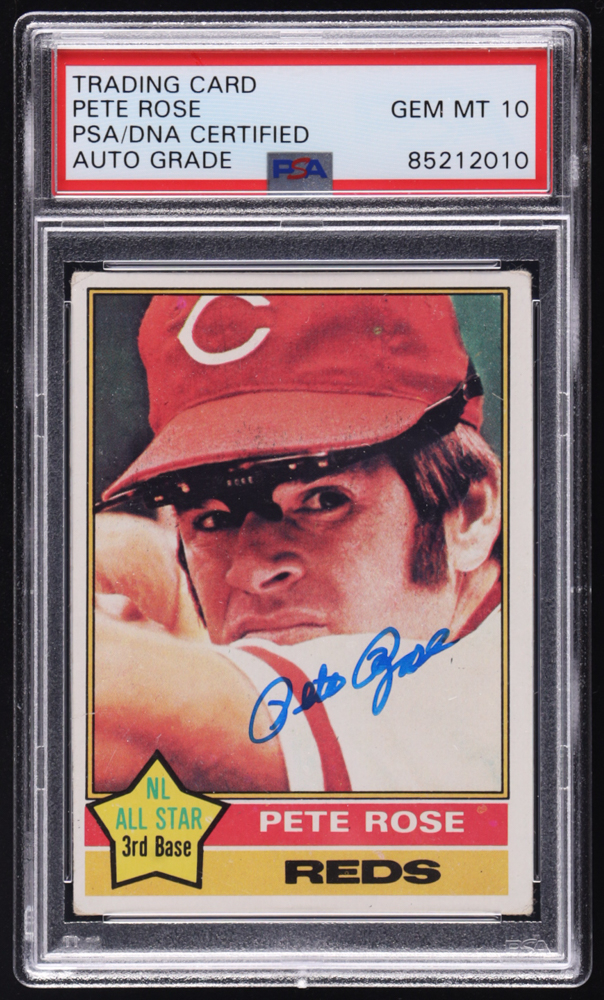 Pete Rose Signed 1976 Topps #240 (PSA | Autograph Grade 10) | Pristine ...