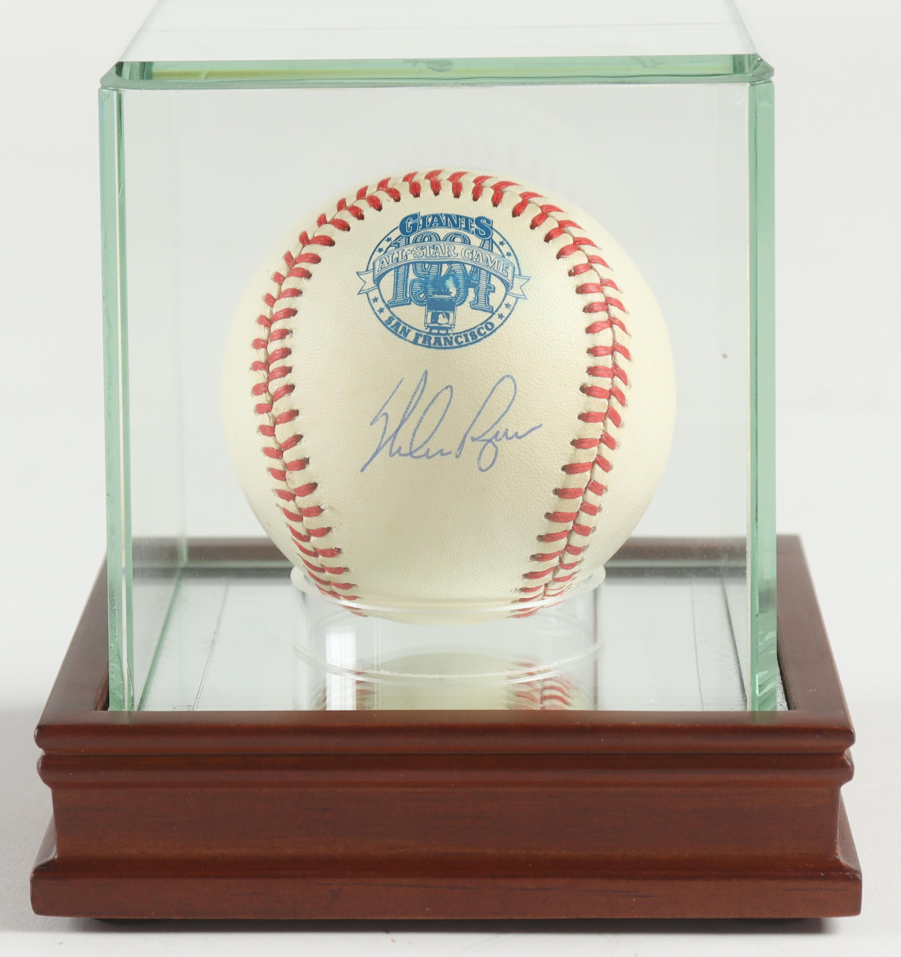 Nolan Ryan Signed 1984 All-Star Game Baseball With Wood & Glass Display Case (PSA) | Pristine ...