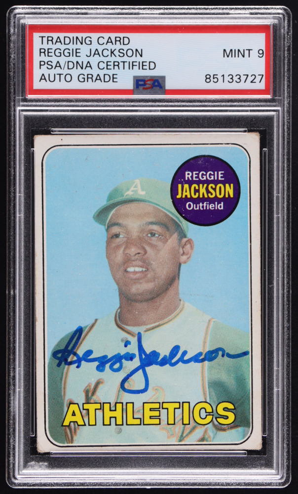 Reggie Jackson Signed 1969 Topps #260 RC (PSA | Autograph Graded PSA 10 ...