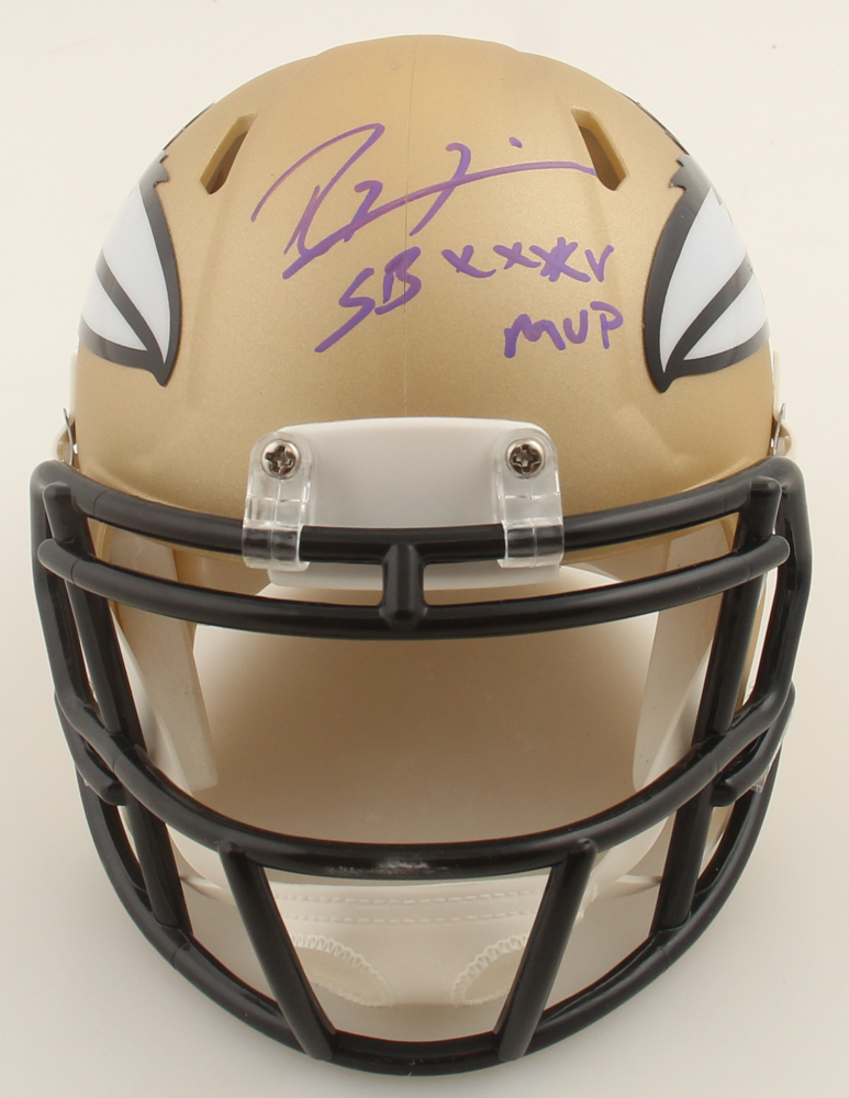 Ray Lewis Signed Ravens Custom Speed Mini Helmet Inscribed "SB XXXV MVP ...