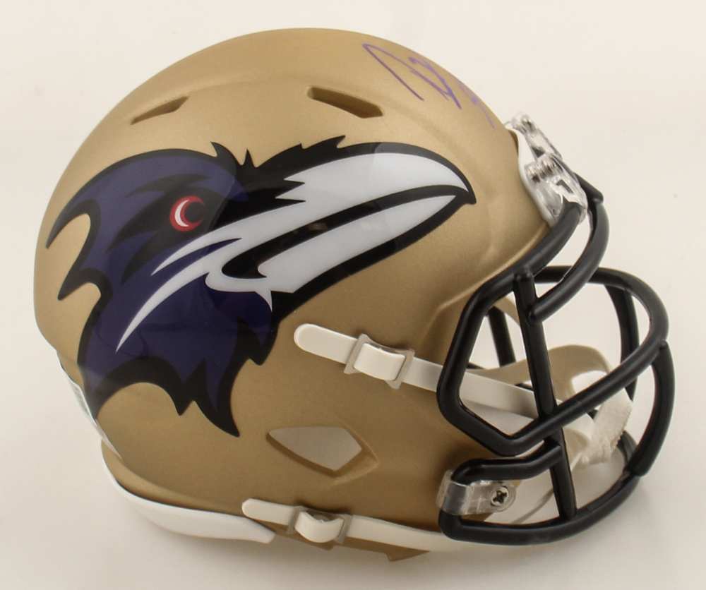 Ray Lewis Signed Ravens Custom Speed Mini Helmet Inscribed "SB XXXV MVP ...