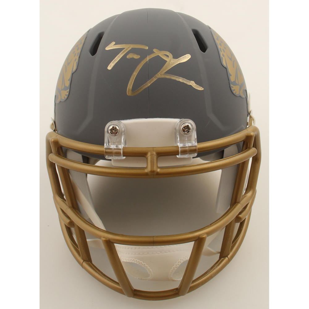 Trevor Lawrence Signed Jaguars Slate Alternate Speed Mini Helmet ...