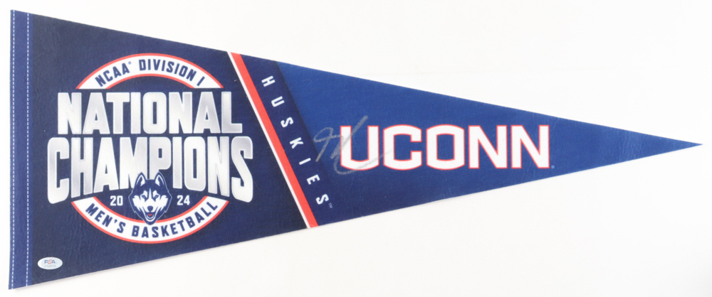 Stephon Castle Signed UCONN Huskies 2024 National Champions Pennant ...