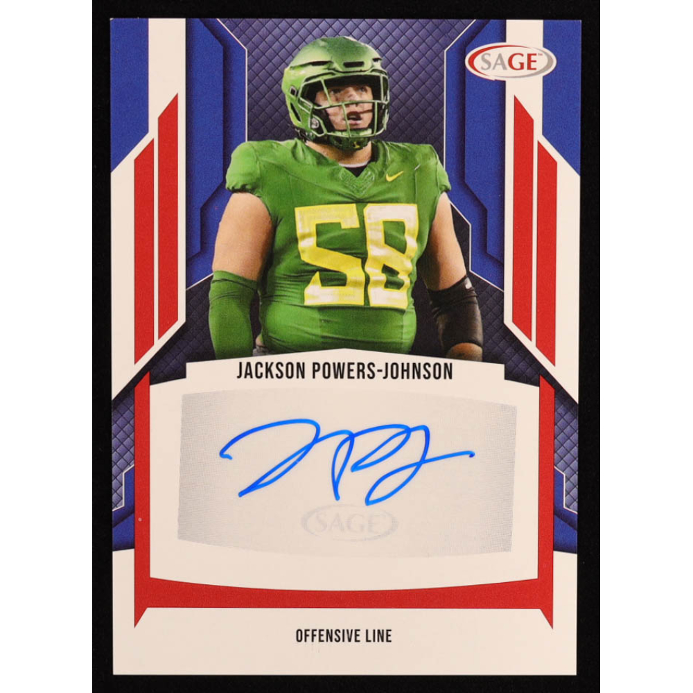 Jackson Powers-Johnson 2024 SAGE HIT Autographs Red #AJPJ RC | Pristine ...
