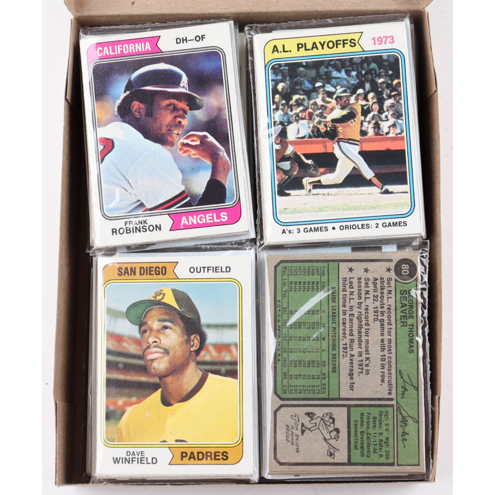 1974 Topps Baseball Cello Fun Pack Vending Box with (20) Packs ...