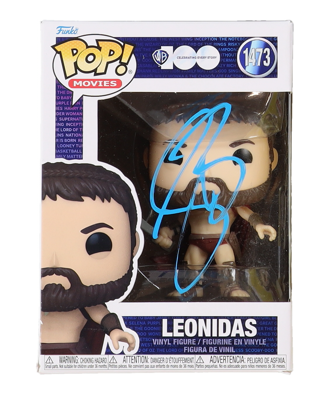 Gerard Butler Signed "WB 100" #1473 Leonidas Funko Pop! Vinyl Figure ...